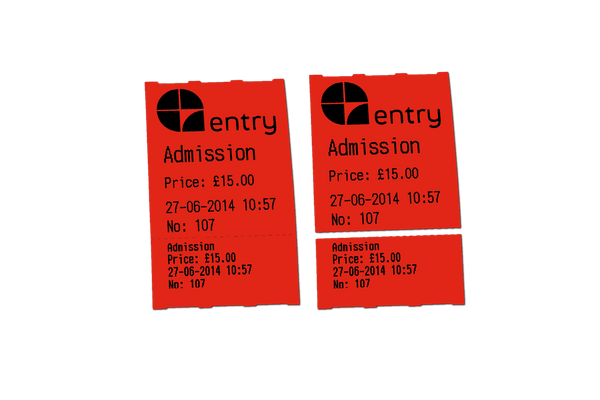 2-Part Event Tickets [box of 6x1000 tickets] – Q-Racker Ltd